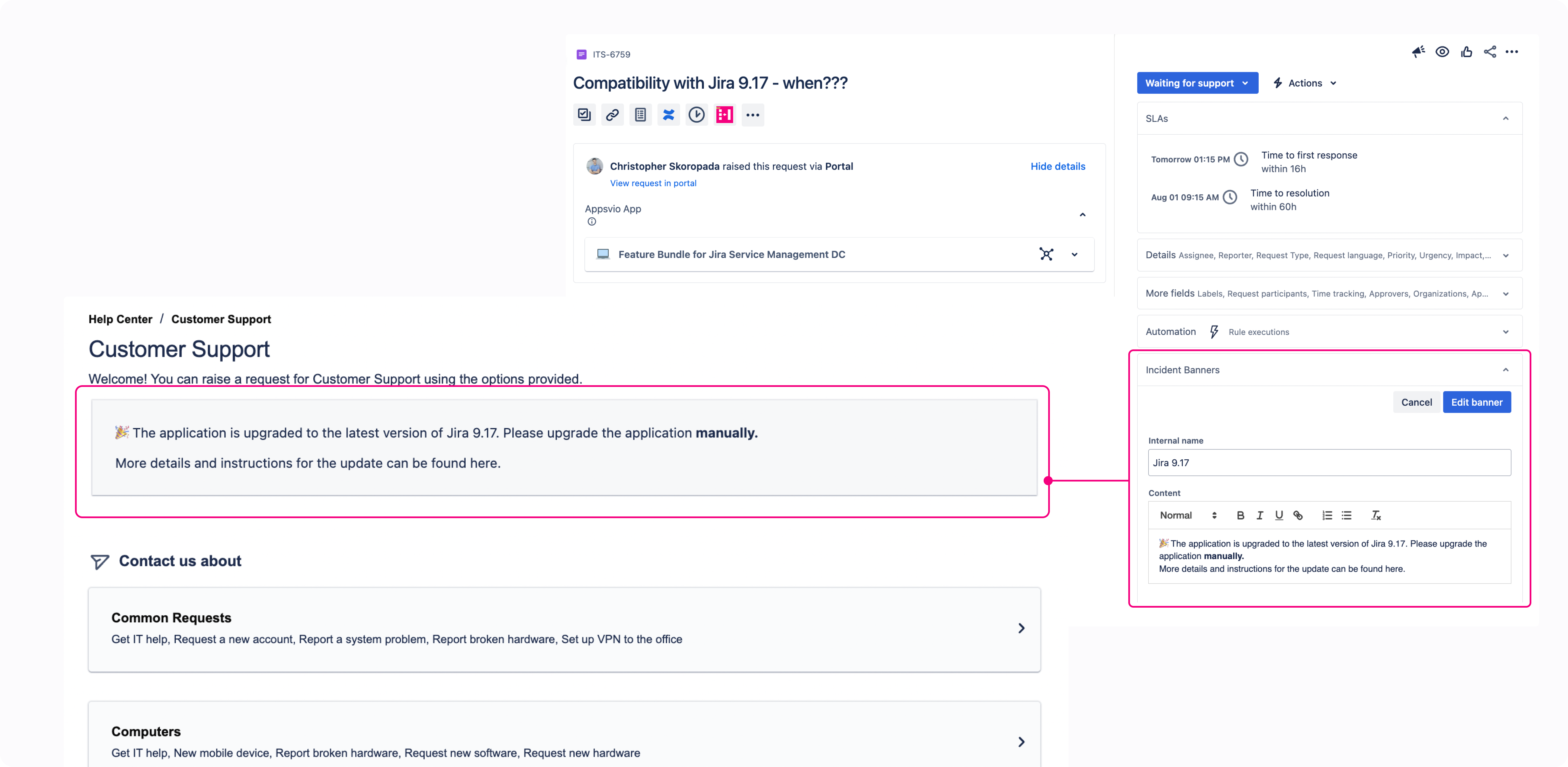 Jira Service Desk Incident Communication